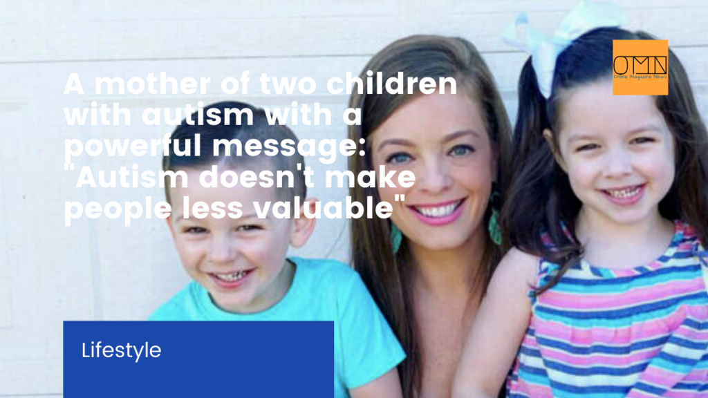 A mother of two children with autism with a powerful...