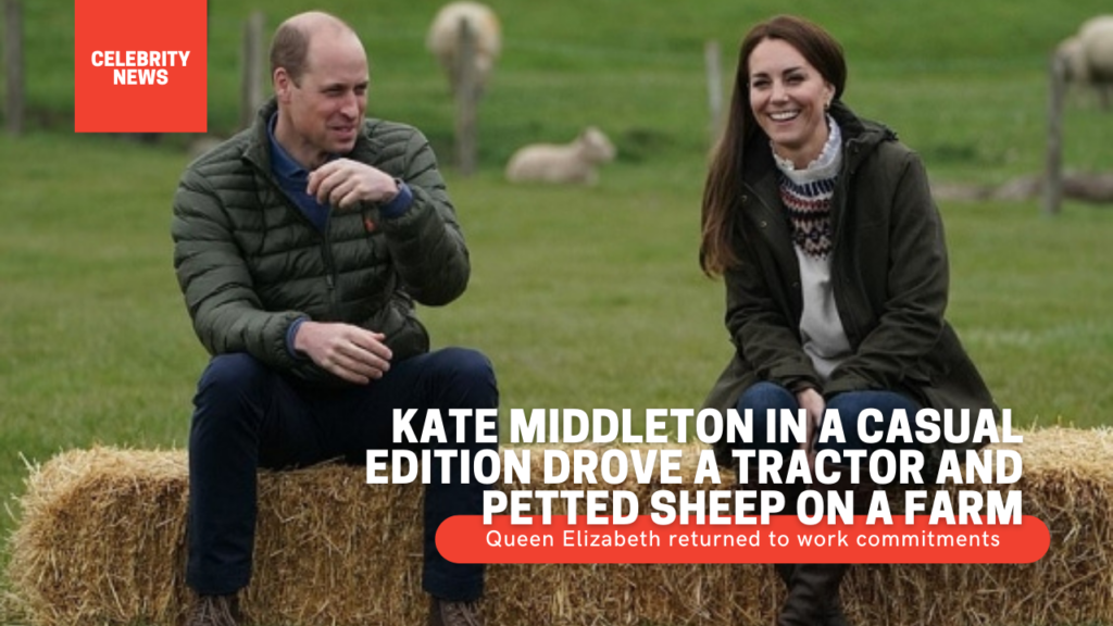 Kate Middleton in a casual edition drove a tractor and petted sheep on ...