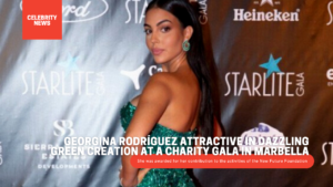 Georgina Rodríguez attractive in dazzling green creation at a charity ...