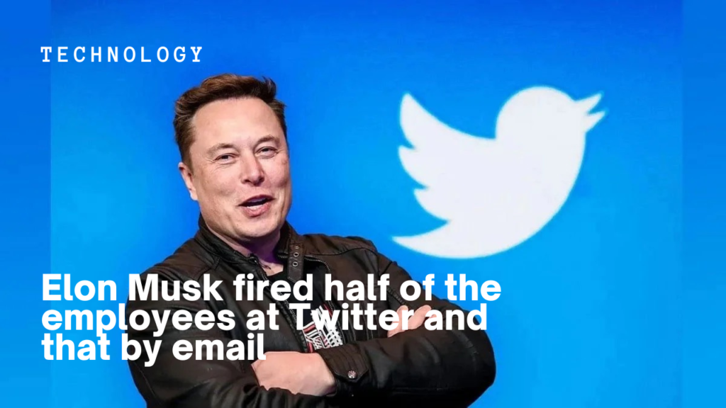 Elon Musk fired half of the employees at Twitter and that by email