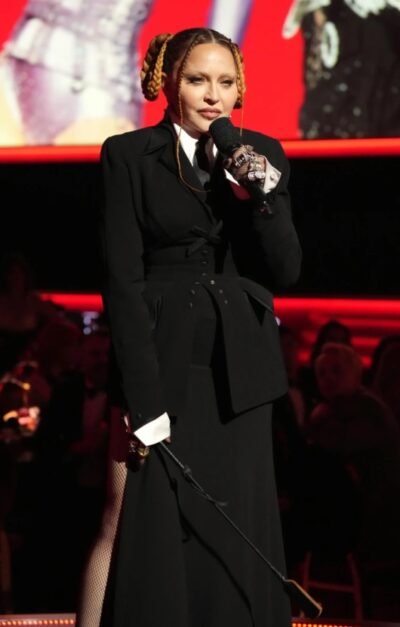 64-year-old Madonna with braids at the Grammys